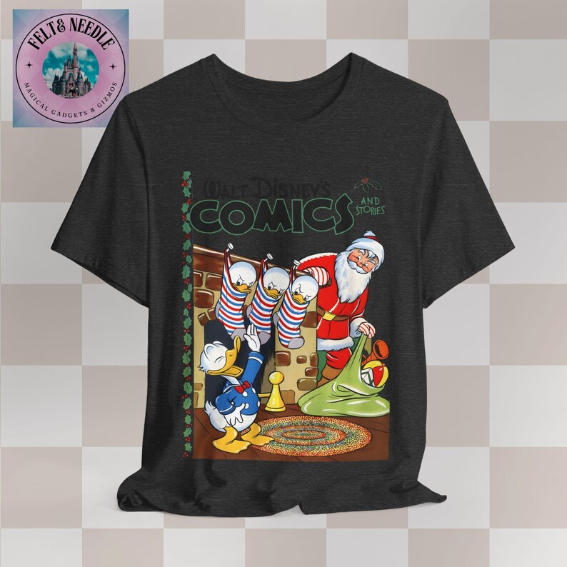 Vintage Donald Duck Santa Clause Unisex Jersey Short Sleeve Tee, Walt ...
