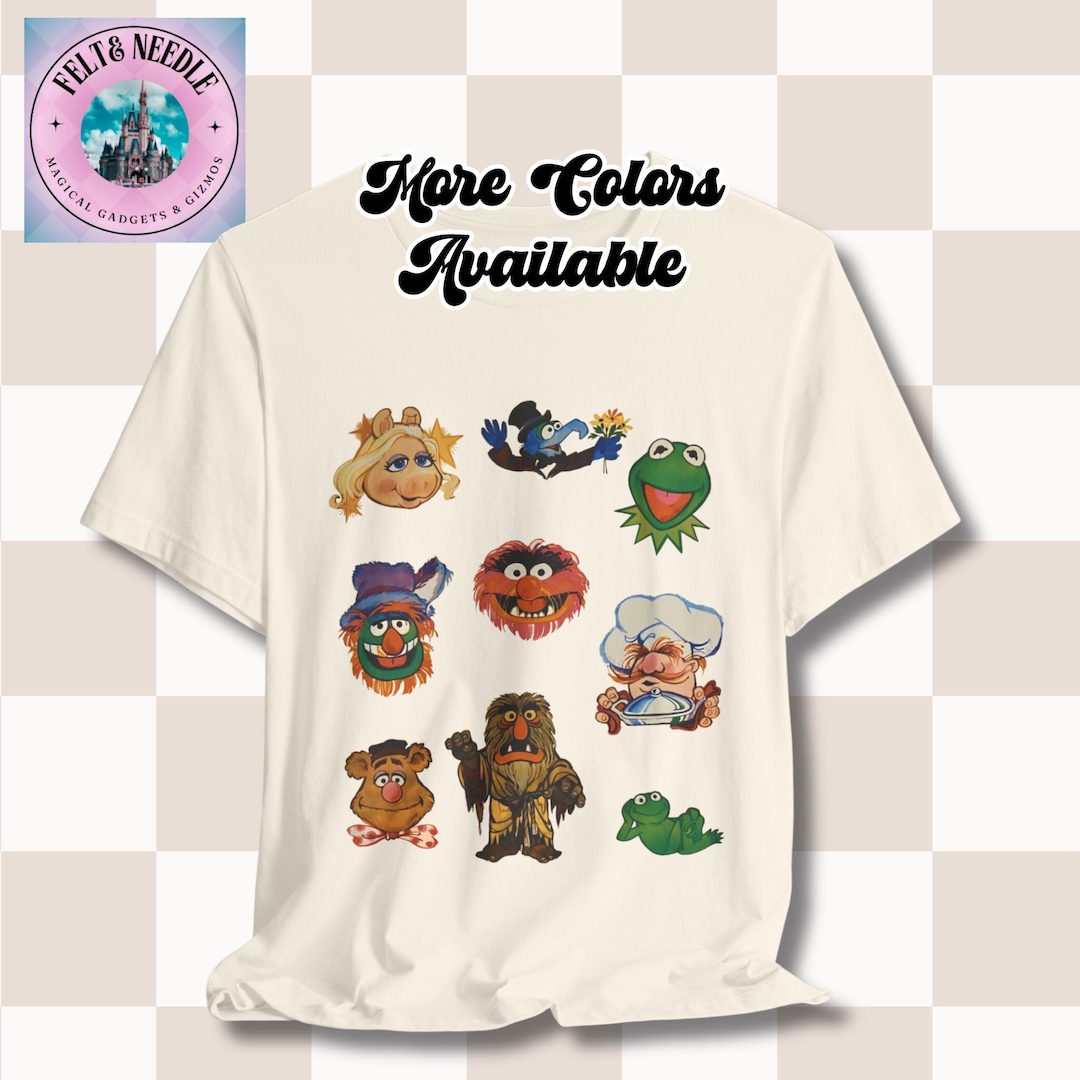 Vintage Muppets Unisex Tee, Animal, Kermit, Gonzo, Miss Piggy, Dr Teeth ...