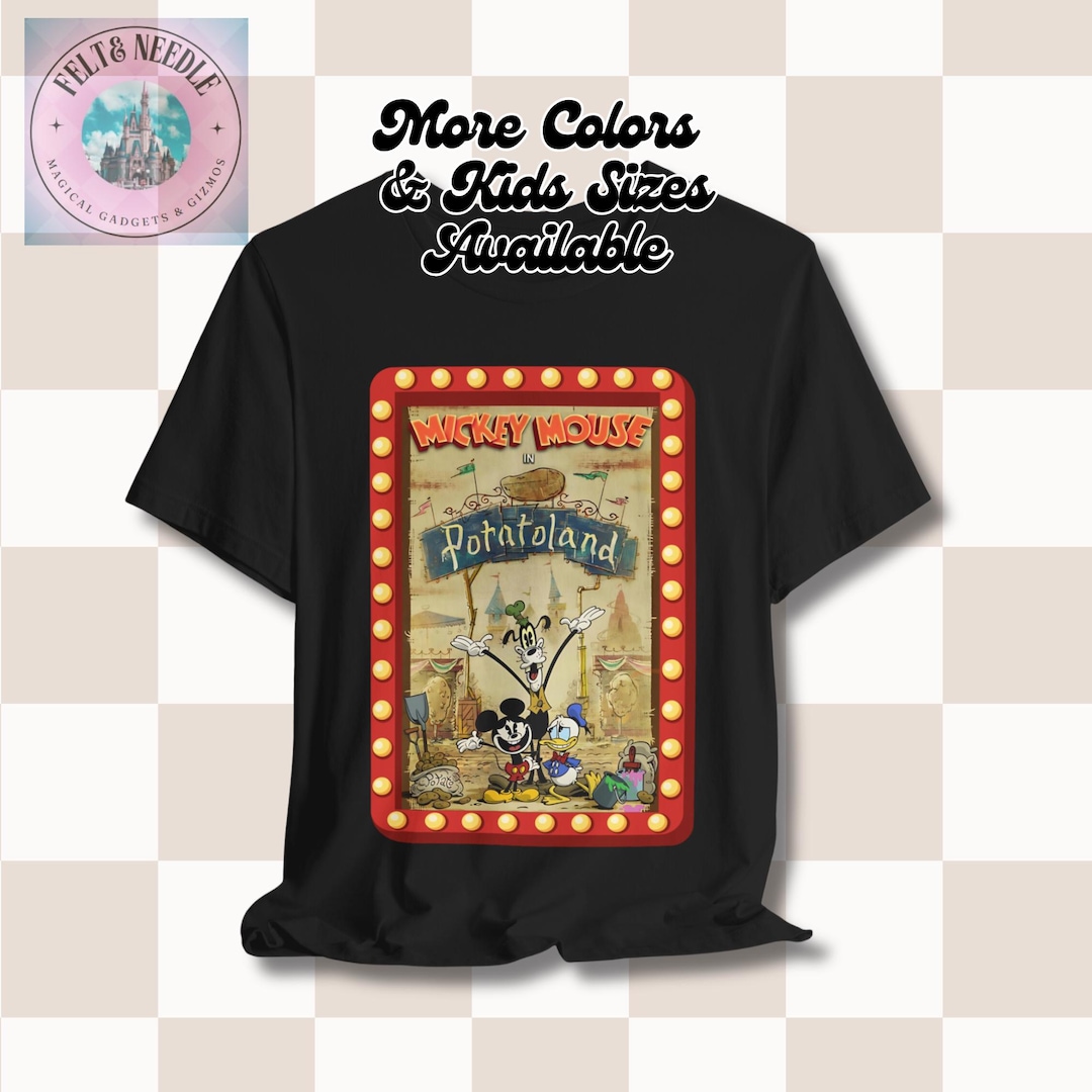 Mickey Mouse Potatoland Tee, Disney Movie Poster Shirt, Unisex Graphic ...