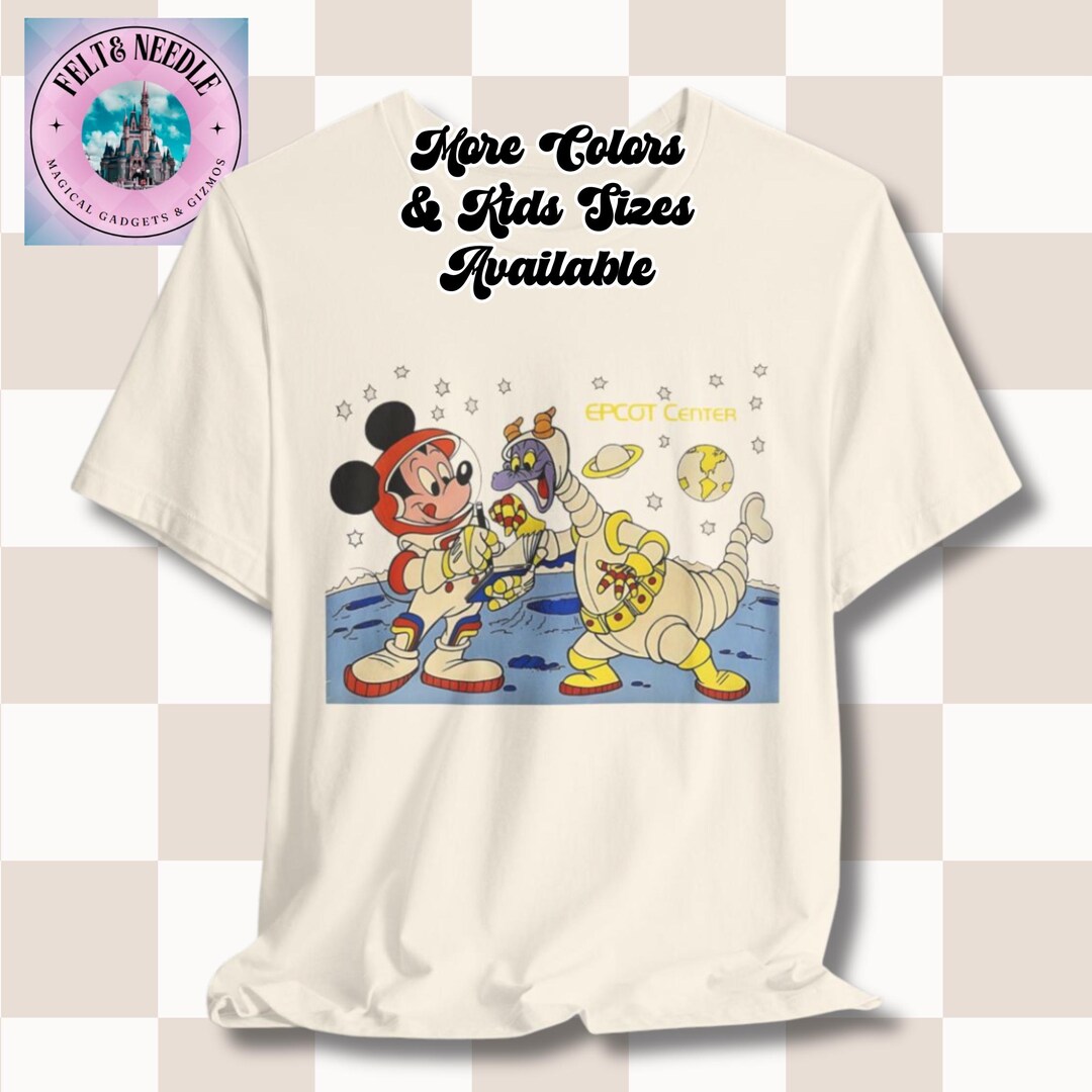 Retro Epcot Tee, Mickey Mouse Figment Moon Epcot Center, Vintage Space ...