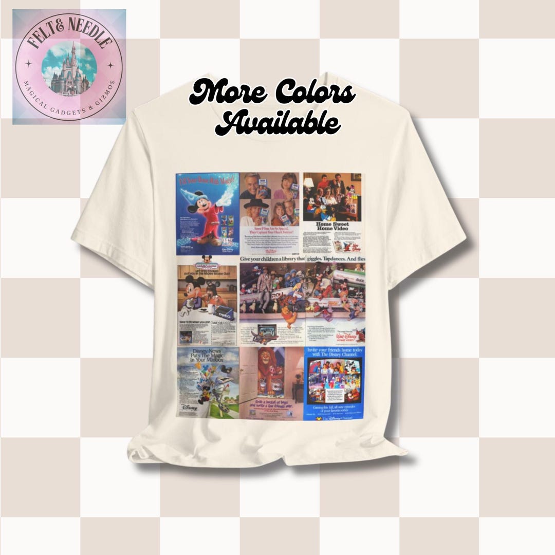 Vintage Disney Channel Advertisements Tee, Graphic T-shirt, Retro 90s ...