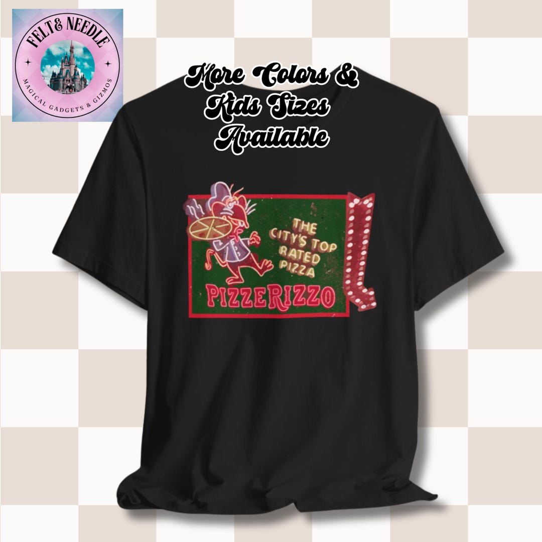 Vintage Pizzerizzo Sign Tee, Distressed Rizzo Rat T-shirt, Retro Disney ...