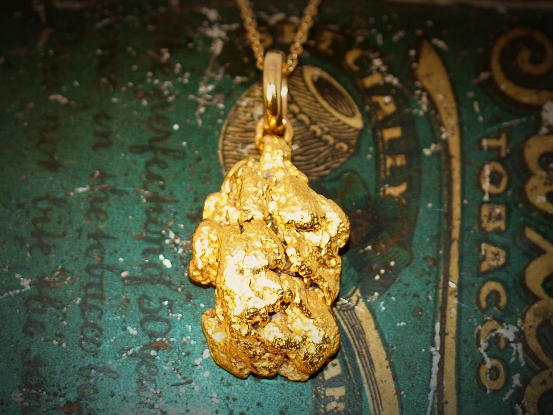Gold Nugget Pendant Necklace - Authentic Arizona Gold Nugget - High ...