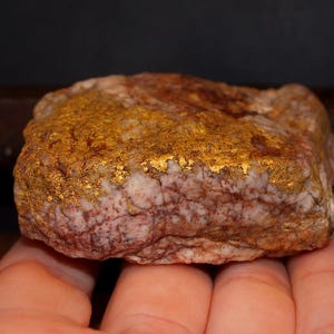 Large Gold Quartz Specimen - Raw Gold in Quartz From California ...