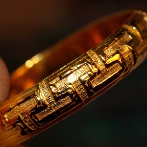 Handcrafted 24K Gold Ring W/ Ancient Greek-inspired Pattern - Unique ...