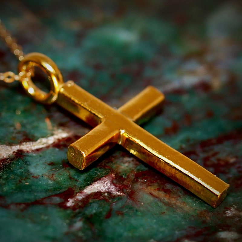 24k Crucifix Pendant Gold - Etsy