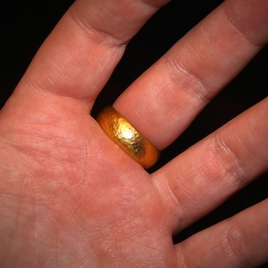 8mm Heavy 24k Gold Ring - Comfort Fit Style - Big Gold Wedding Band ...