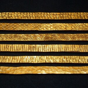 Thick Textured 24k Gold Band - Pick From 6 Unique Textures - 4mm Wide ...