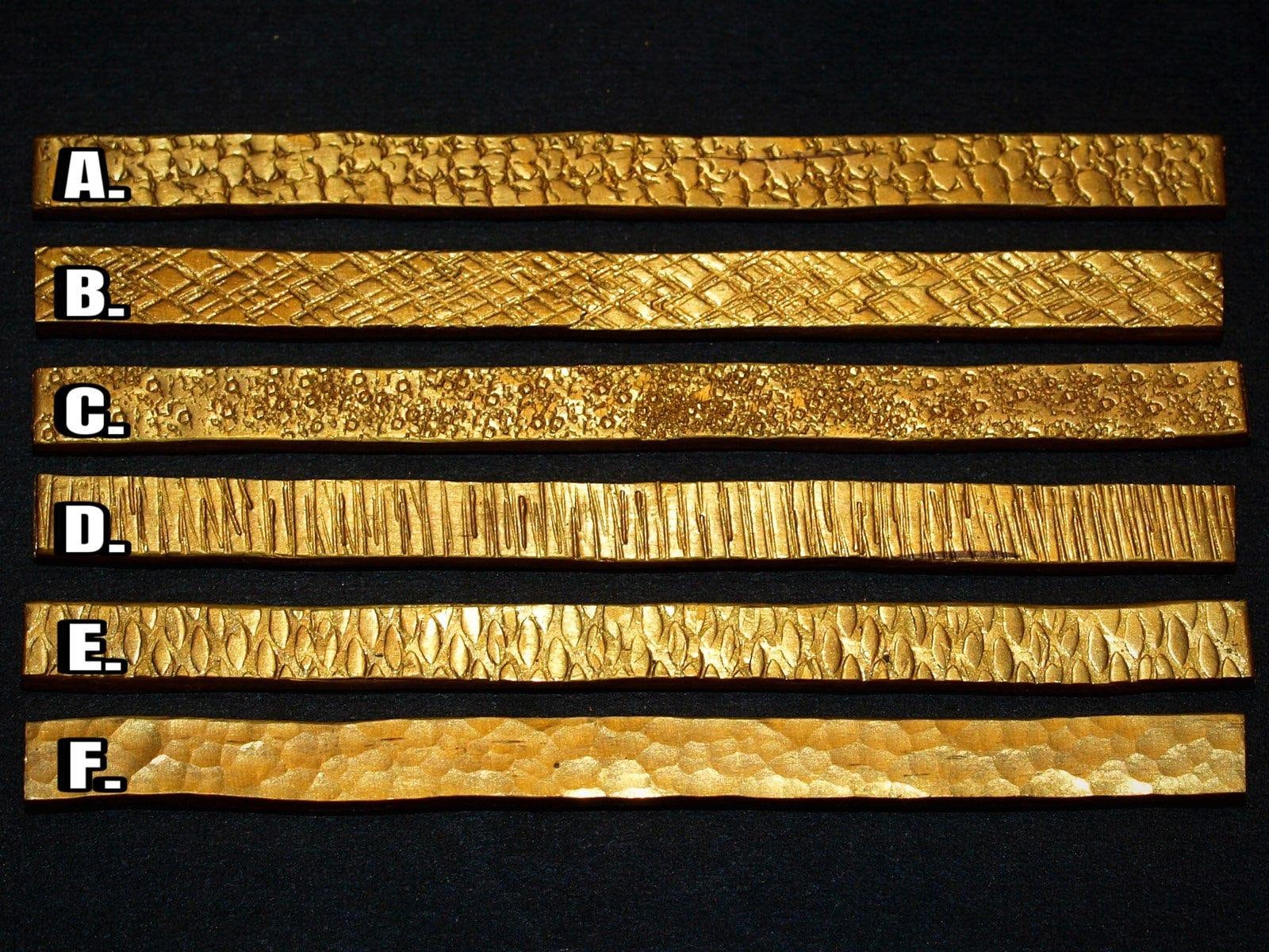 Thick Textured 24k Gold Band - Pick From 6 Unique Textures - 4mm Wide ...