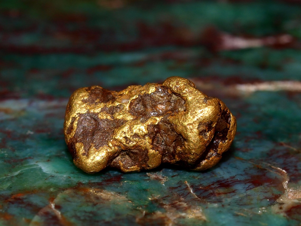 American Mined Gold Nugget - Genuine Alaska Gold Nugget Specimen - Raw ...