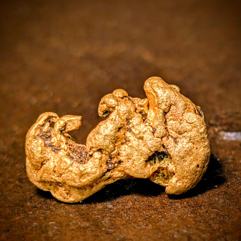 Gold Nugget - Genuine Gold Specimen - Raw Arizona Gold - Rare Precious ...