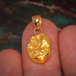 Gold Nugget Pendant Necklace - Authentic Alaska Gold Nugget - High ...