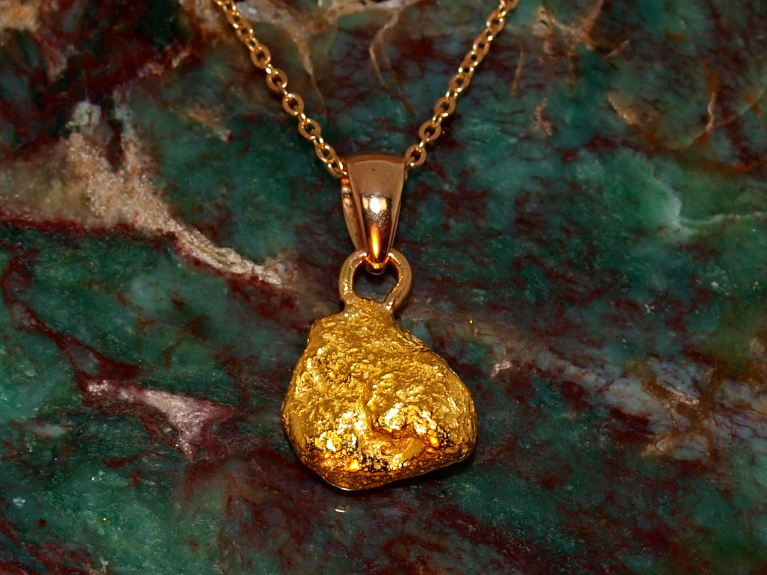 Gold Nugget Pendant Necklace - Authentic Alaska Gold Nugget - High ...