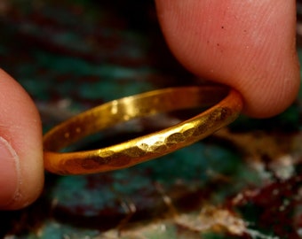 Natural Finish Solid 24k Gold Ring - Etsy