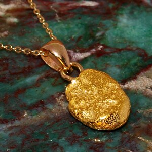 Gold Nugget Pendant Necklace - Authentic Alaska Gold Nugget - High ...