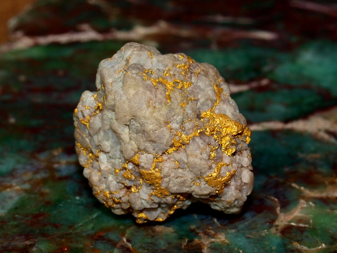 Gold Quartz Specimen Raw Gold in Quartz From California Genuine Mineral ...
