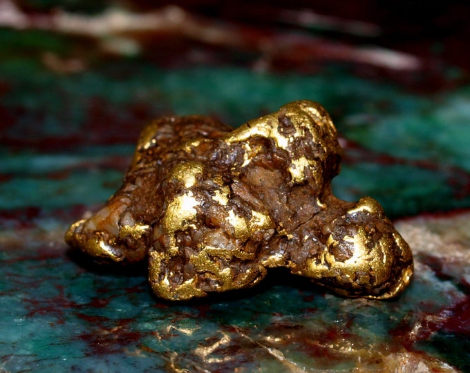 American Mined Gold Nugget - Genuine Alaska Gold Nugget Specimen - Raw ...