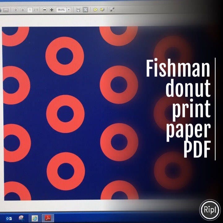 Phish Fishman Donut Paper DIY | Etsy