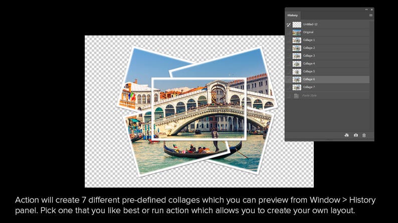 Collages From Single Image Photoshop Actions - Etsy