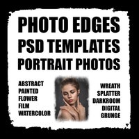 200 Different Photo Edges for Portrait Photos. Automated PSD Templates ...