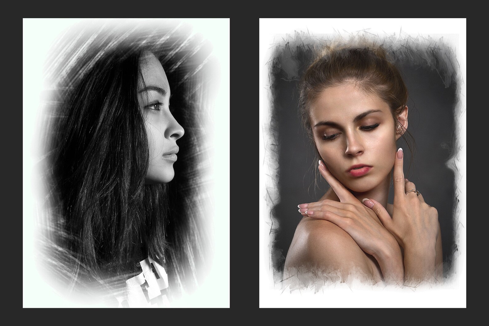 200 Different Photo Edges for Portrait Photos. Automated PSD Templates ...