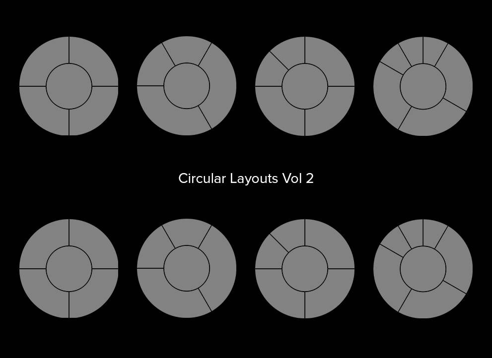 Circular Layouts Automated PSD Templates - Etsy