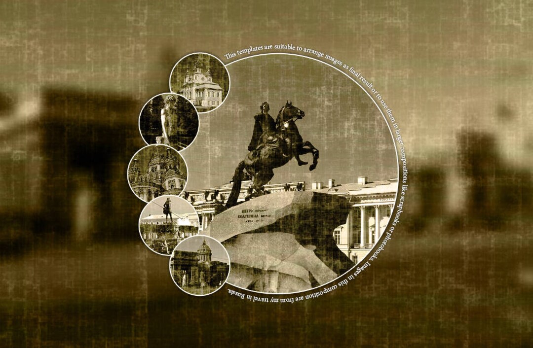 Circle Layouts Automated Photoshop PSD Templates - Etsy