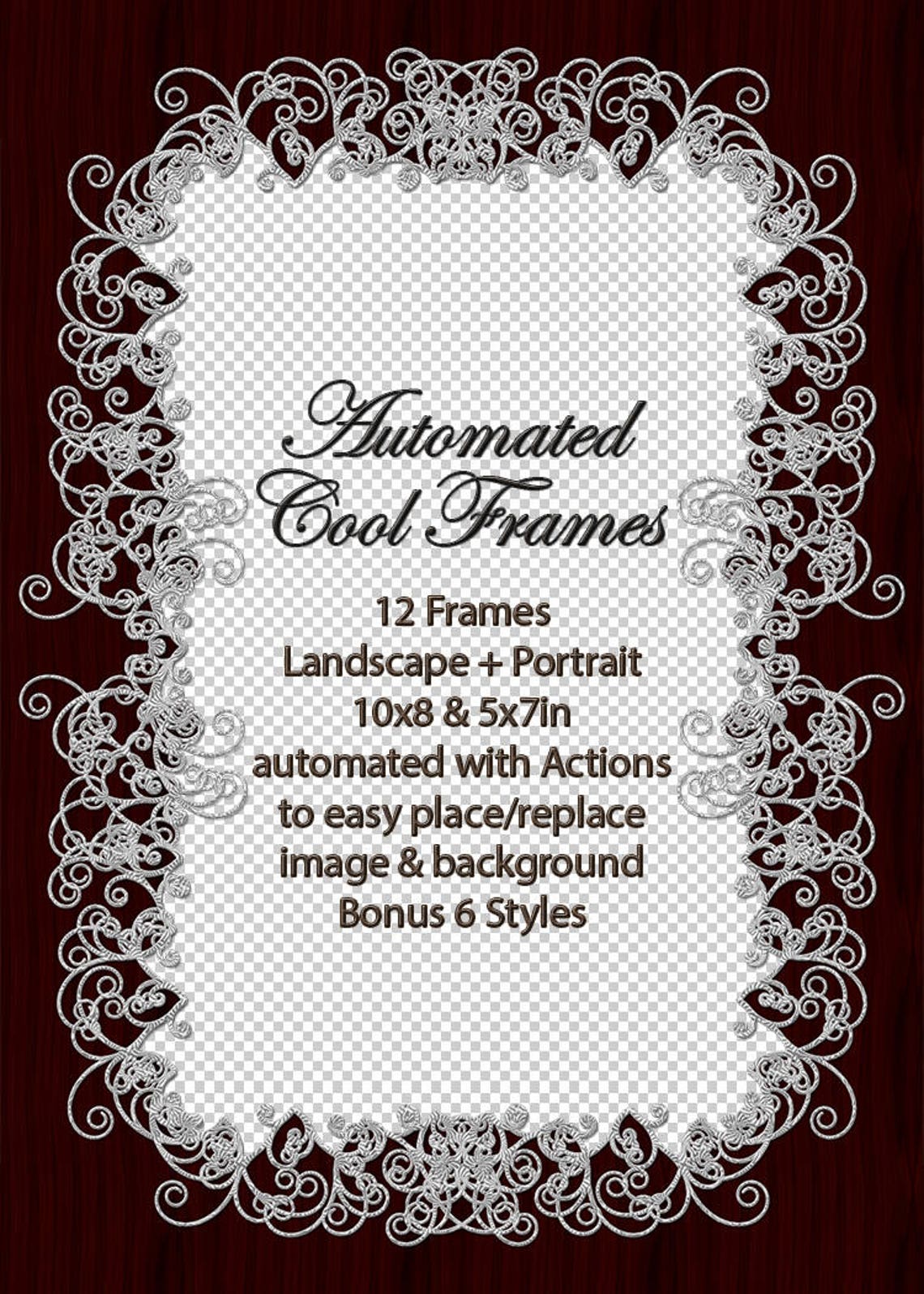 Automated Cool Frames Photoshop PSD Templates - Etsy