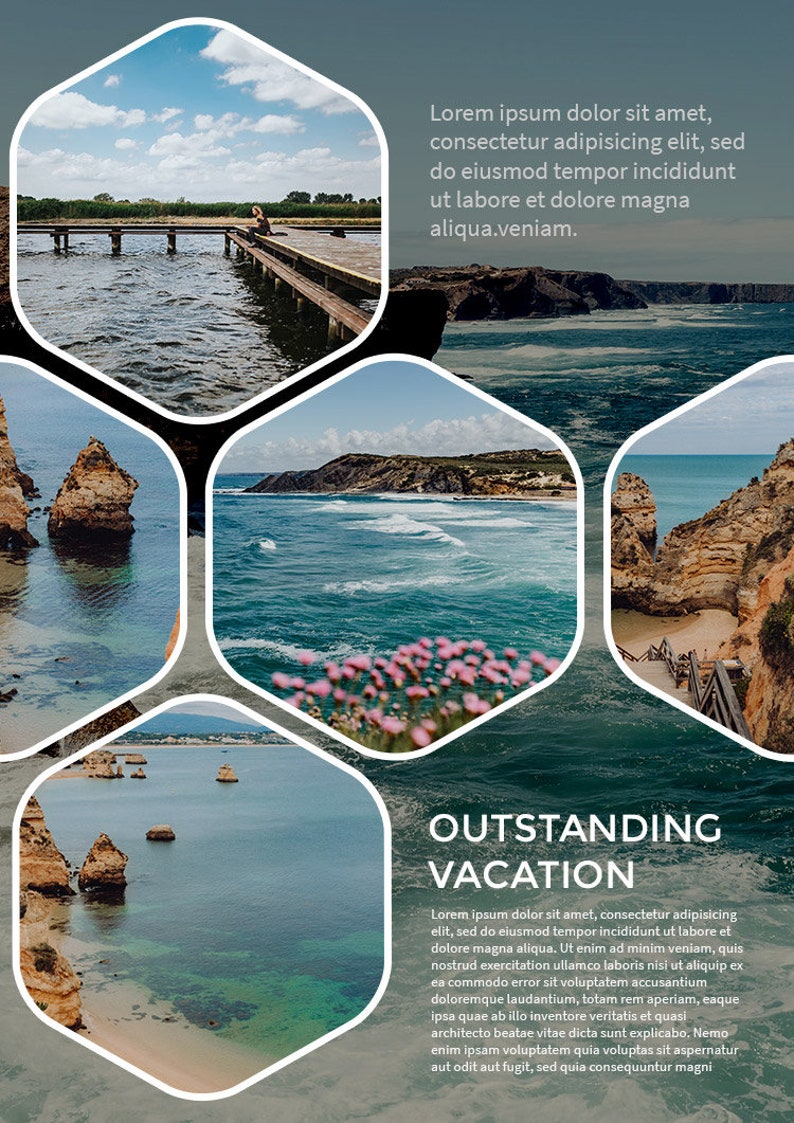 Hexagon Layouts Automated PSD Templates - Etsy