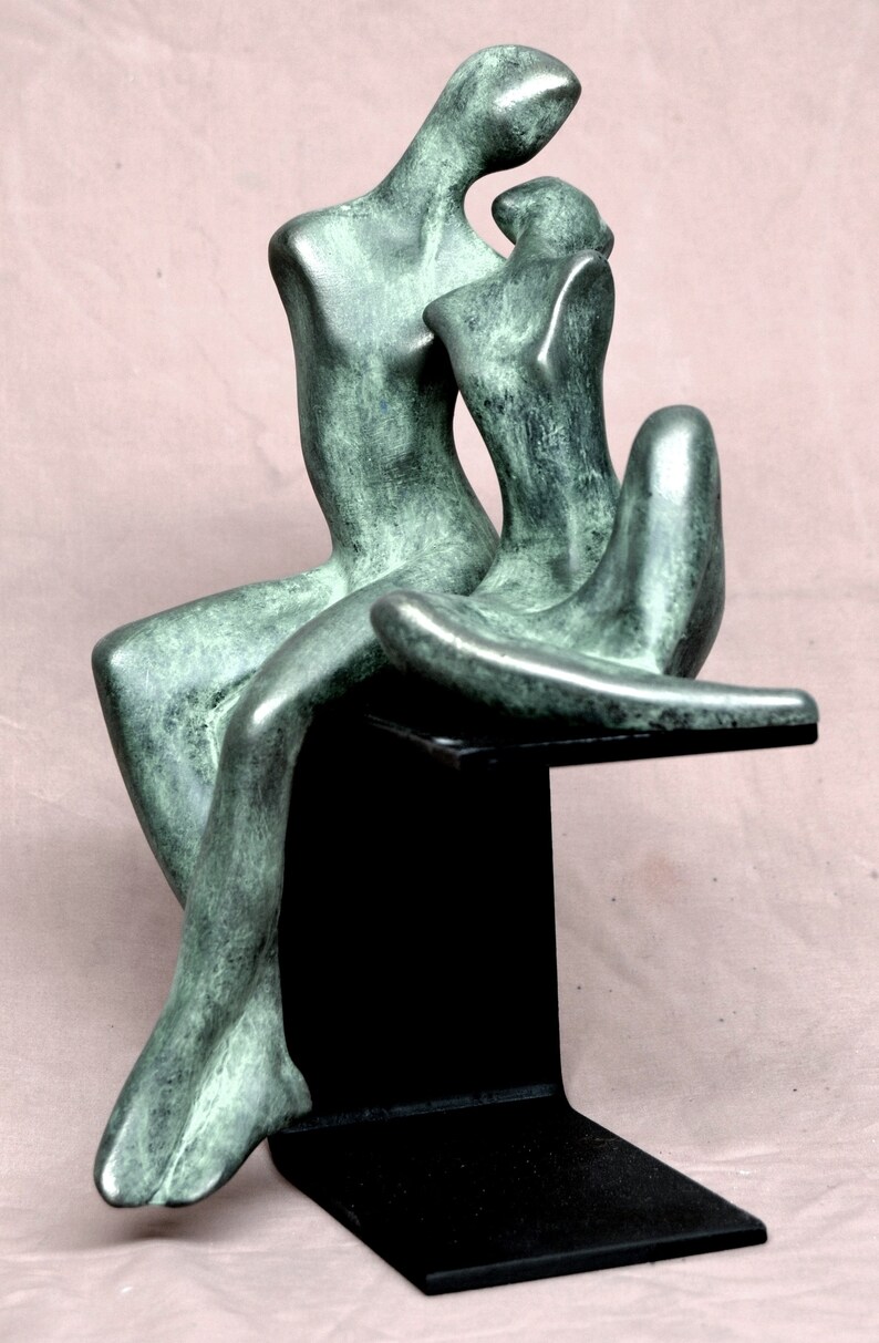 Cold Cast Bronze Statue Young Couple on a Plinth | Etsy