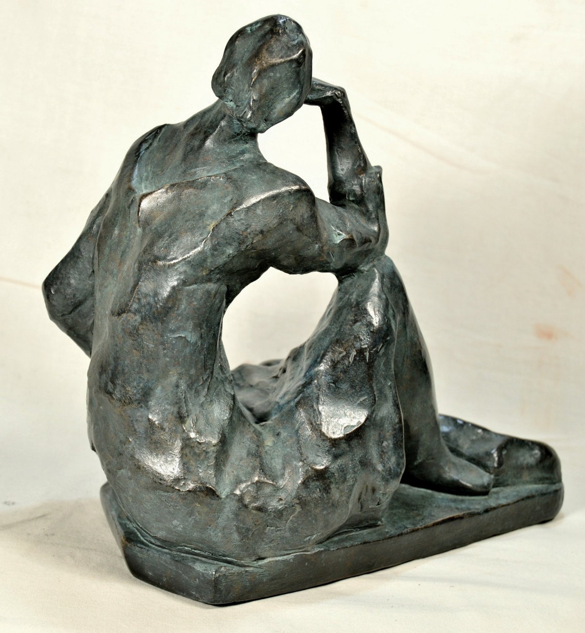 Sculpture Statue Seated Woman Garden Maison Gift - Etsy