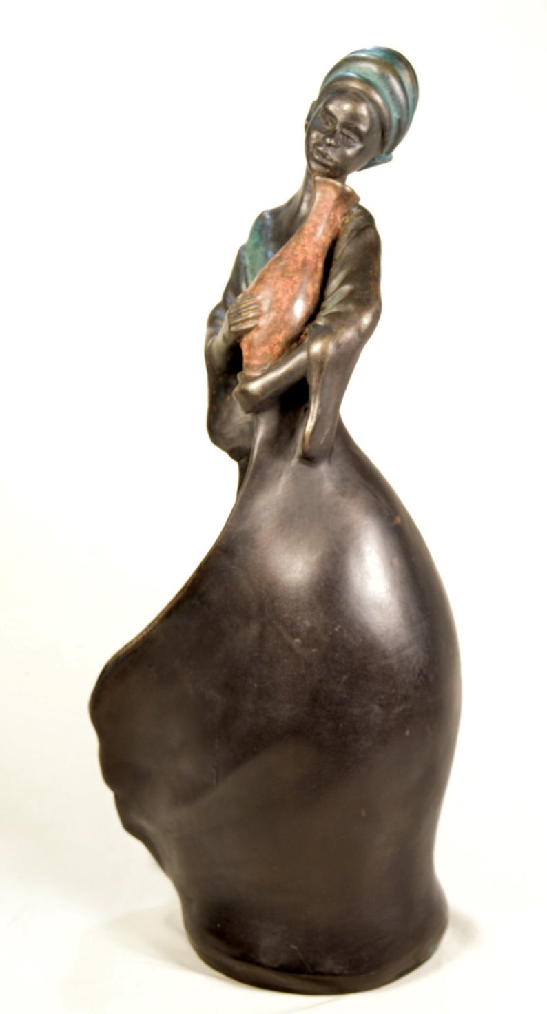 Cold Cast Bronze Sculpture Woman With Jug - Etsy