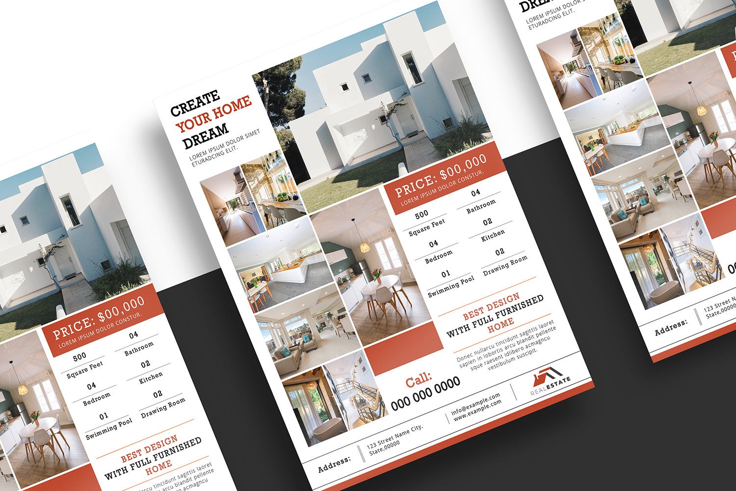 Printable Real Estate Flyer Template Relator Flyer Ms Word | Etsy