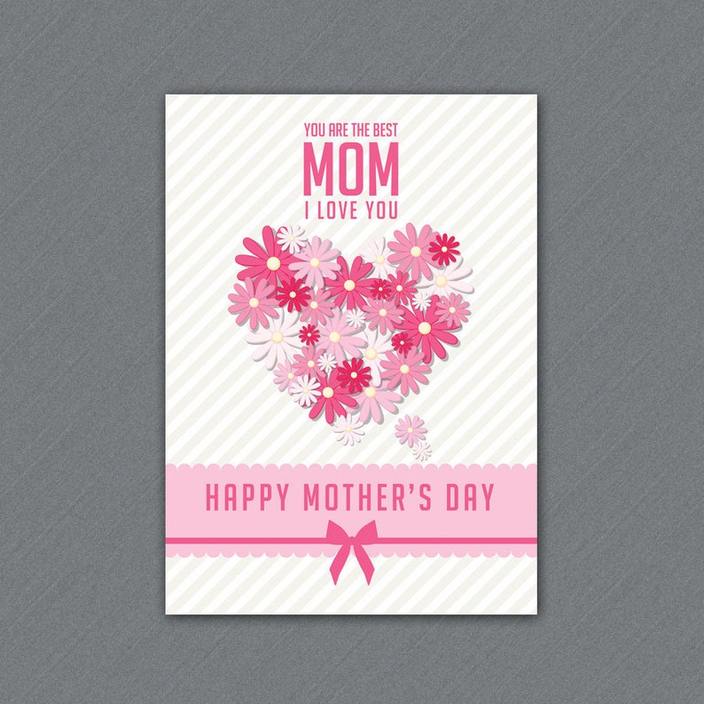 Printable Mothers Day Card Template Mother's Day | Etsy