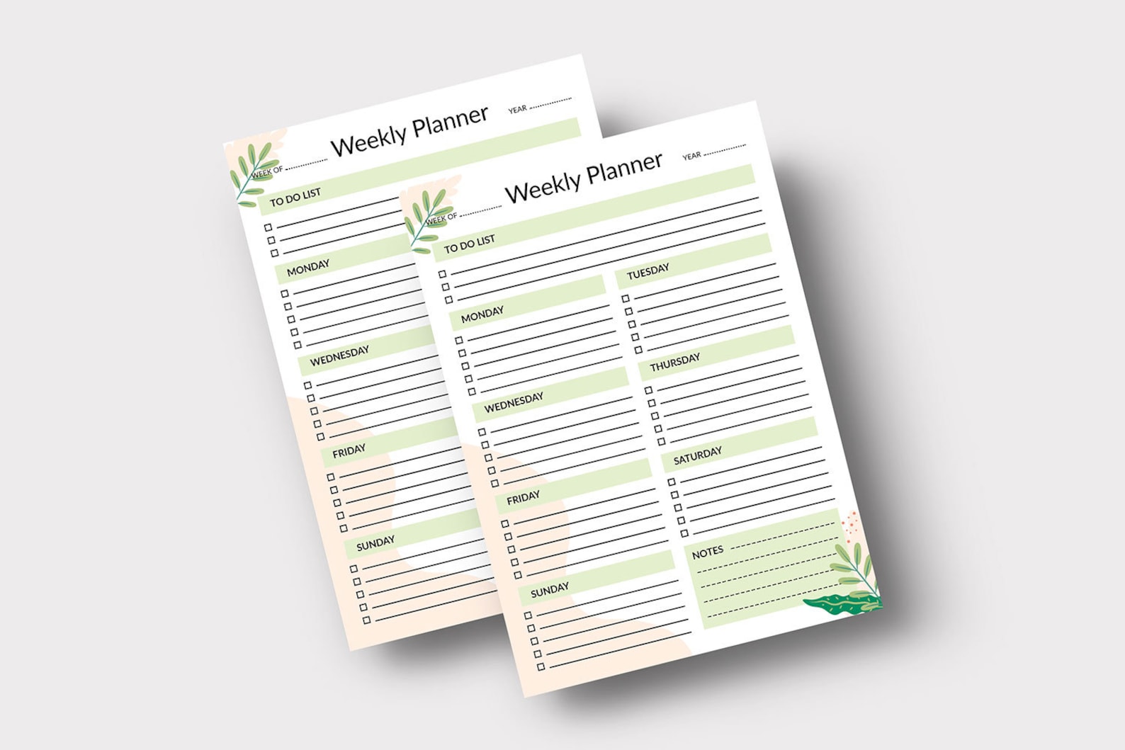 Weekly Planner Insert Template Printable Planner Template - Etsy