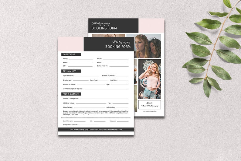 Client Booking Form For Photographer Client Contract Form | Etsy Client Booking Form For Photographer Client Contract Form | Etsy