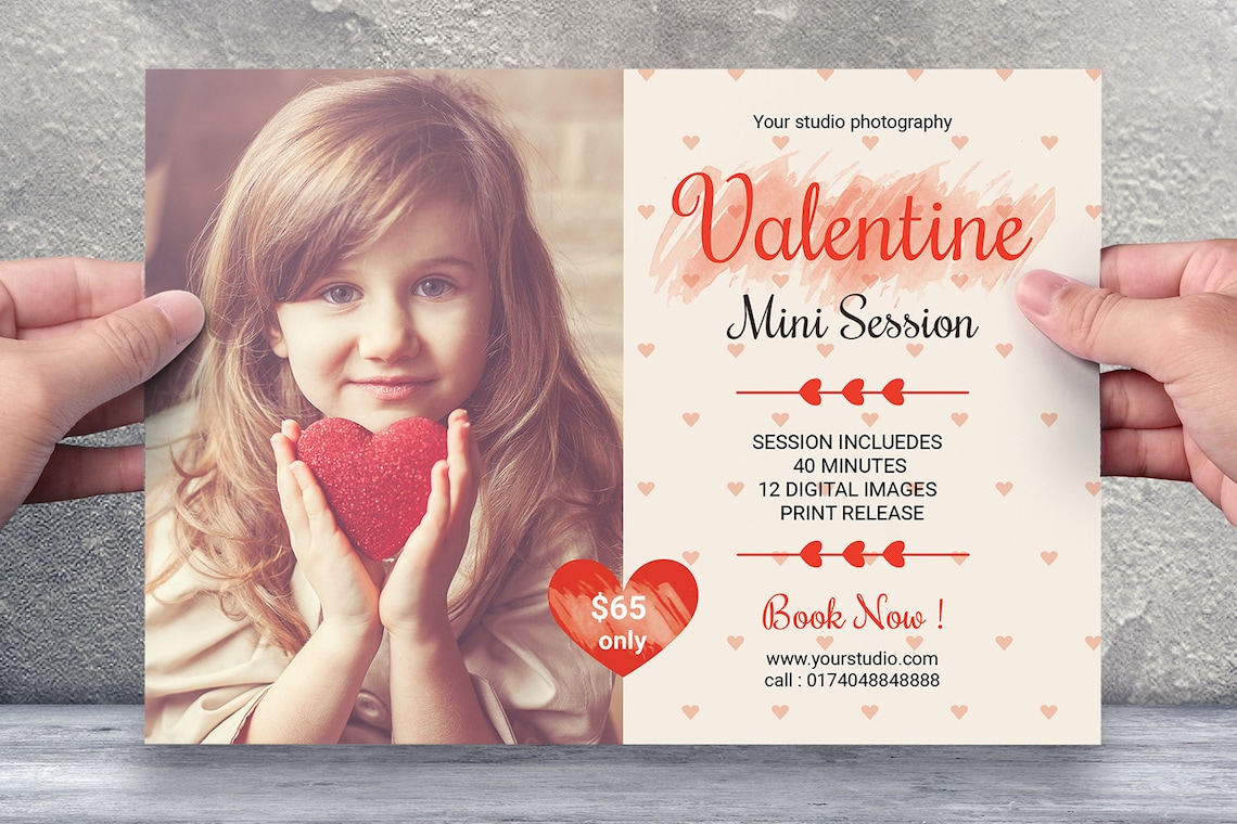 Valentines Day Mini Session Flyer Photography Marketing Board - Etsy