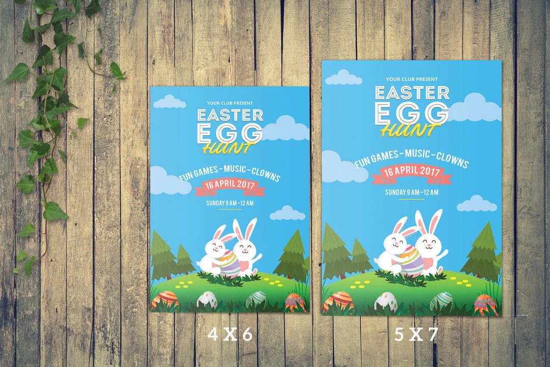 Instant Download , Easter Flyer Template | Easter Egg Hunt Invitation ...