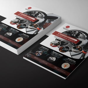 Video Production Agency Flyer Template Ms Word and Photoshop Template ...