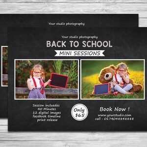 Back to School Photography Mini Session Template Photography Marketing ...