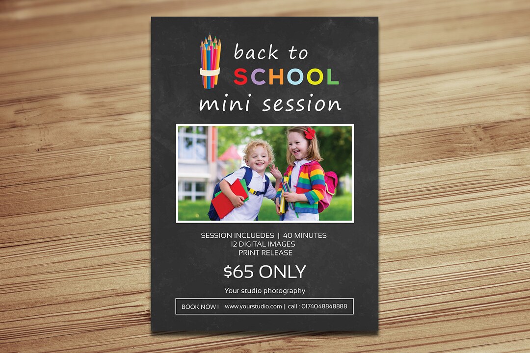 Back to School Photography Mini Session Template Photography - Etsy