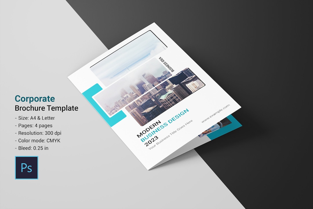Customizable Bifold Corporate Brochure Template for Professional ...