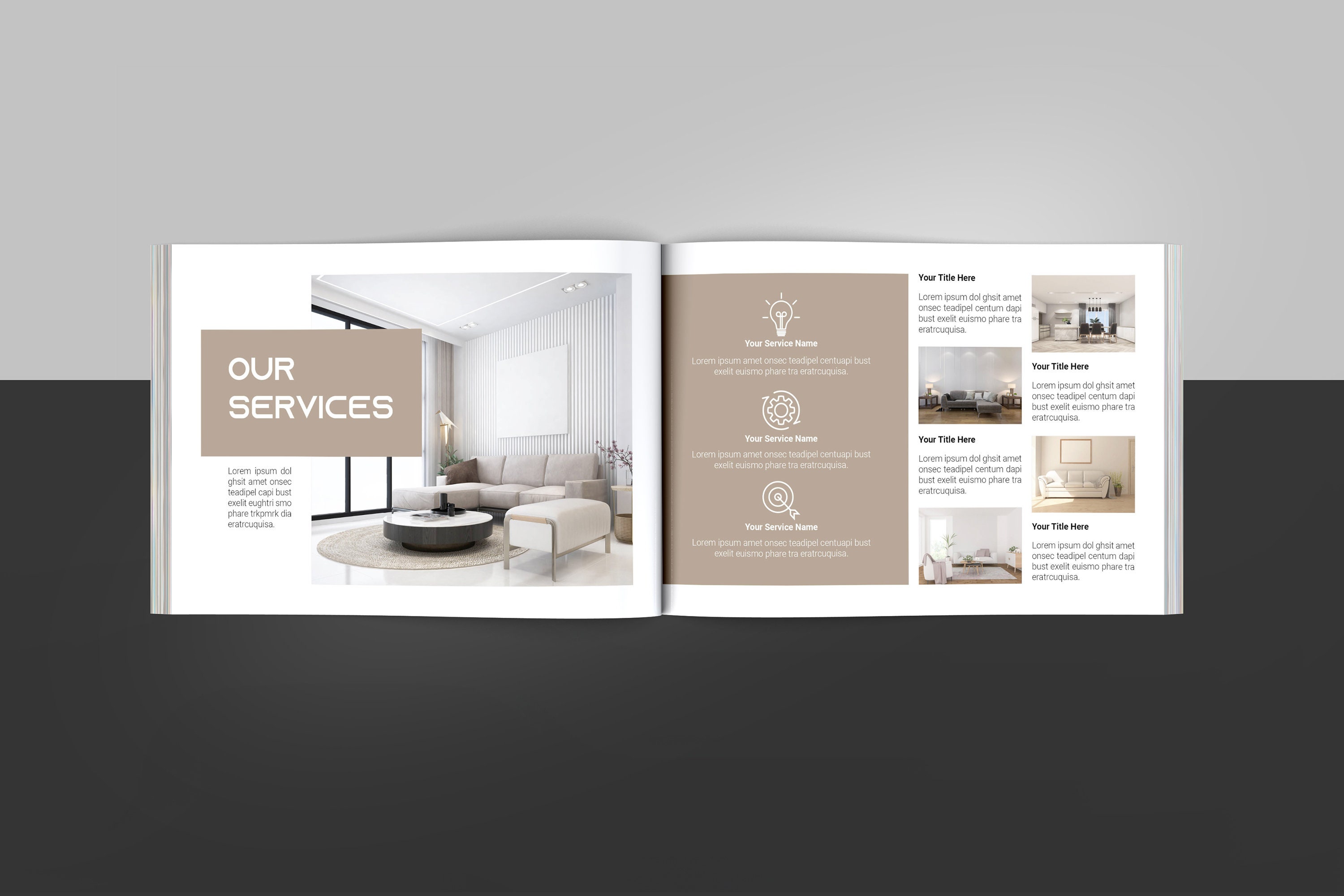 Interior Design Brochure Template Creative Interior Catalog - Etsy