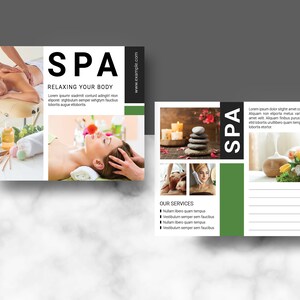 Beauty and Spa Postcard Template, Hair & Beauty Care Salon Postcard ...