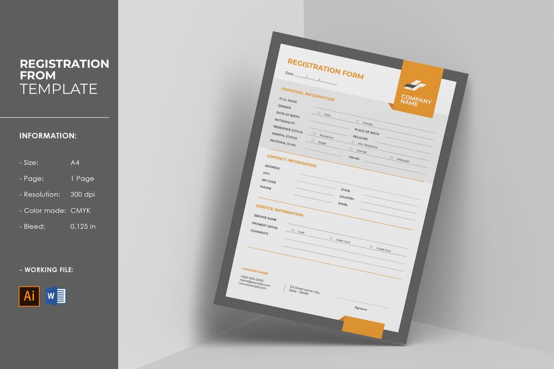 Customizable Registration Form Template - Easy to Edit and Use ...