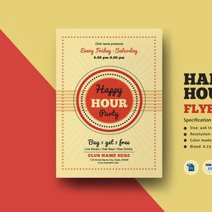 Multipurpose Party Flyer Template Happy Hour Party - Etsy