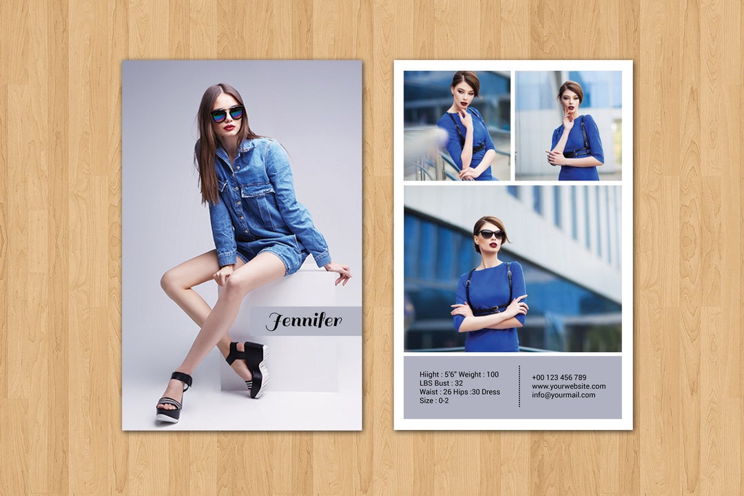 Modeling Comp Card Template | Fashion Model Comp Card | Photoshop ...