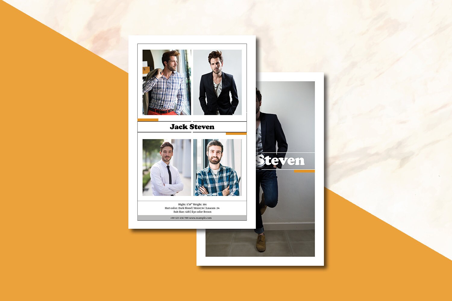 Model Comp Card Template Fashion Modeling Composite Card - Etsy