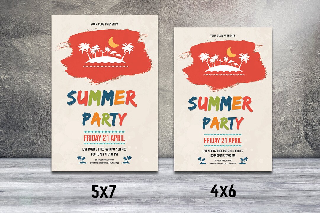 Summer Event Flyer, Summer Festival Flyer Template | Summer Party Flyer ...