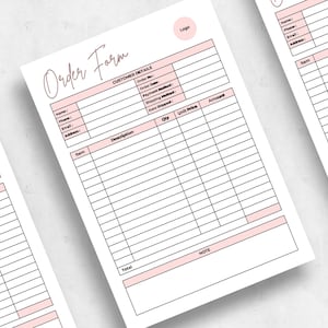 Order Form Template , Product Order From. , Photoshop, Canva and MS ...
